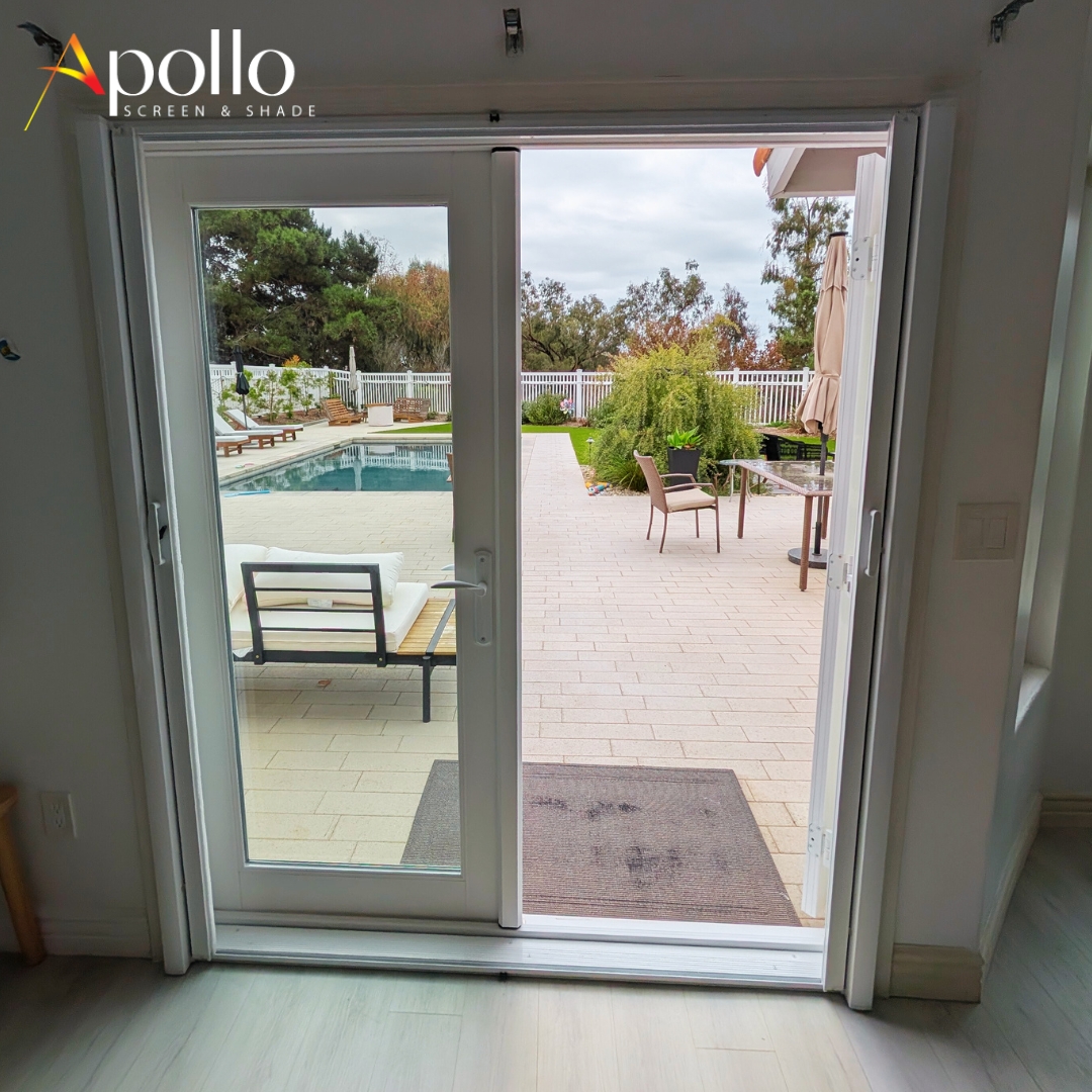 Beautiful French Retractable Screens Open Up This Carlsbad French Door
