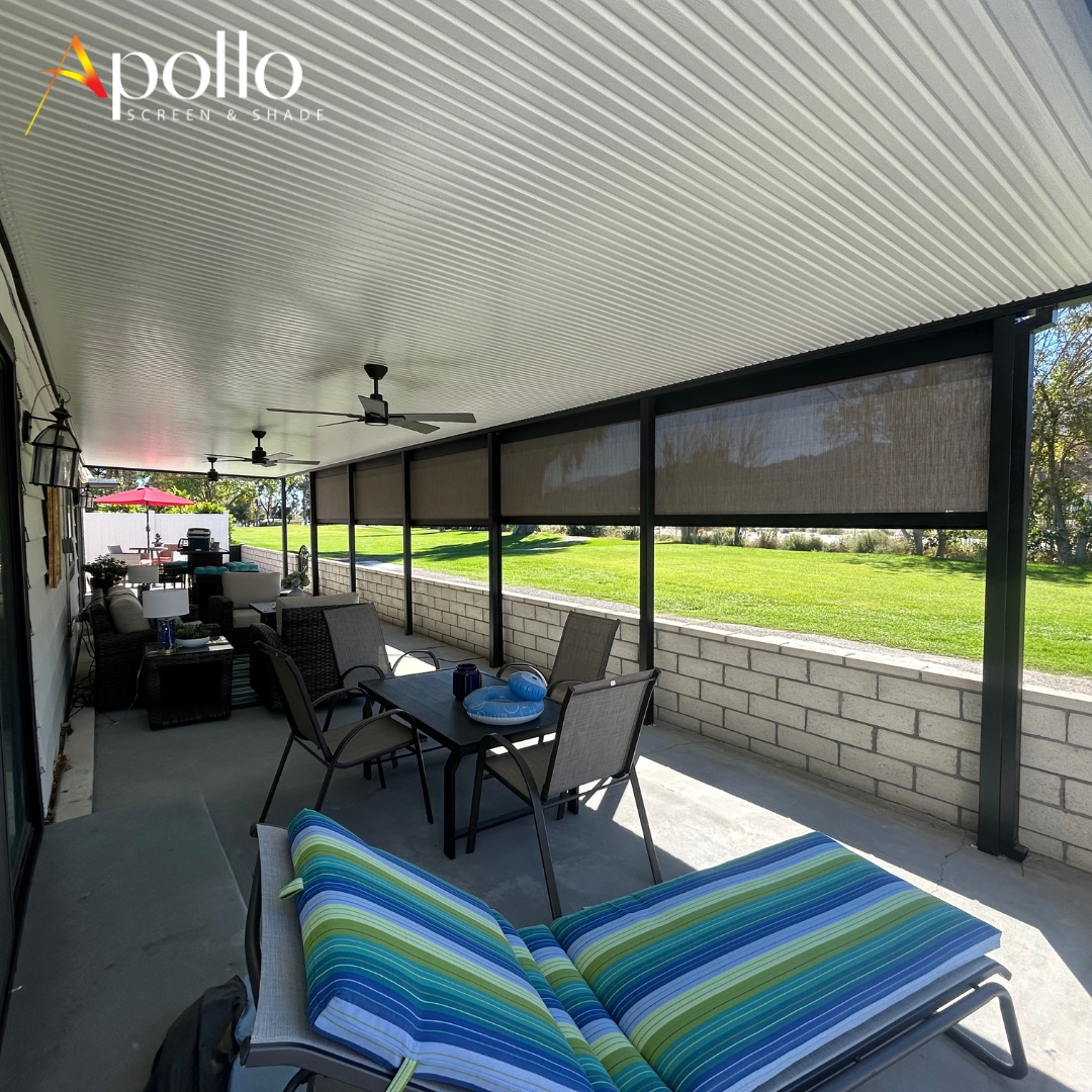 Motorized Patio Sun Shade With Push Button Control
